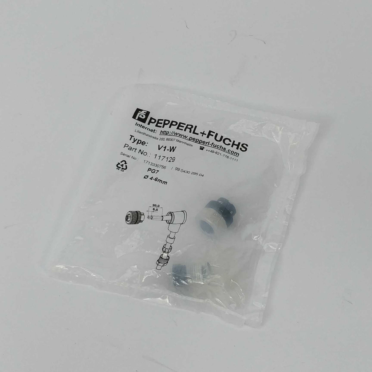Pepperl+Fuchs 117129 V1-W PG7 4-6mm Cordset – Buy2Sell ApS