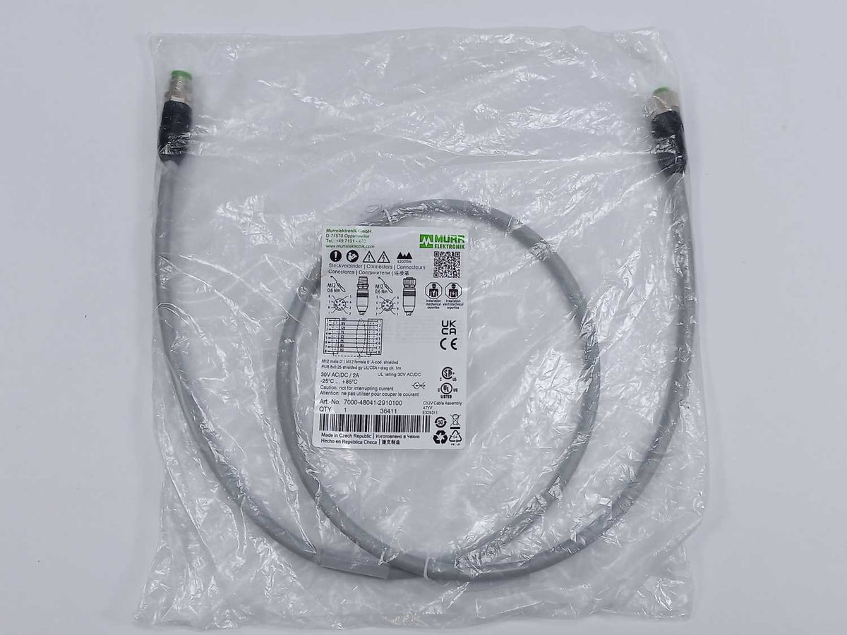 MURR Elektronik 7000-48041-2910100 M12 male 0° / M12 female 0° A-cod ...