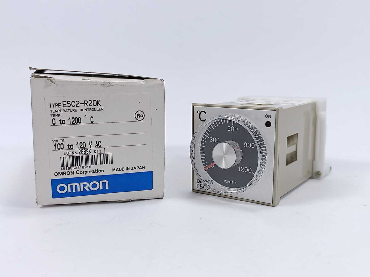 OMRON E5C2-R20K TEMPERATURE CONTROLLER 0 to 1200 deg. C 100-120V AC ...